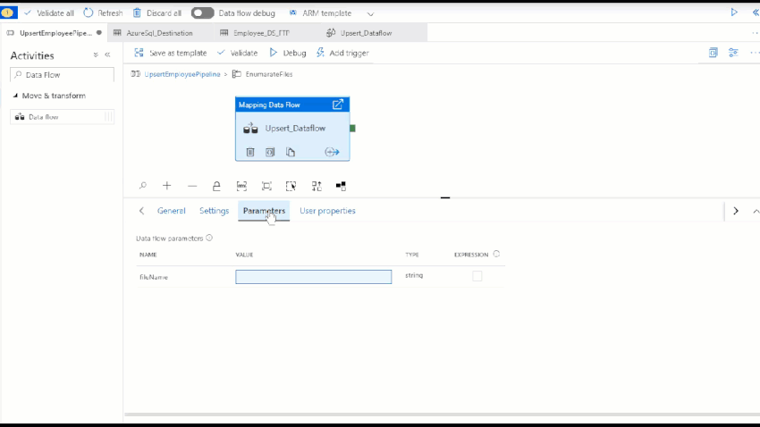 Azure Data Factory Implement Upsert Using Dataflow Alter Row